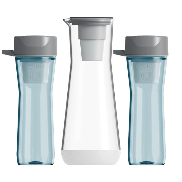 Hydros Bottle Bundle - Slim Pitcher, Bottle & Filter by Hydros